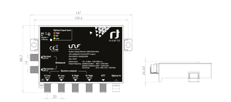 Unifiber™ Quattro Optical Receiver (290-2340 MHz) (6125) - Ψηφιακή ...